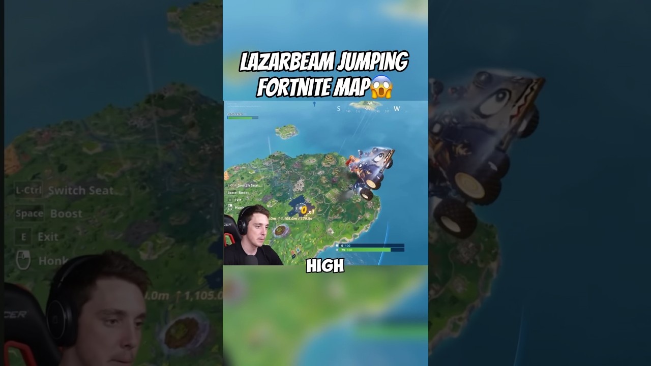 Lazarbeam Jumping Entire Fortnite map😳#shorts - YouTube