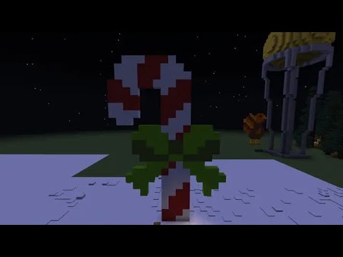 How To Build A Candy Cane Pixel Art In Minecraft 1.19+ Java/Bedrock ...