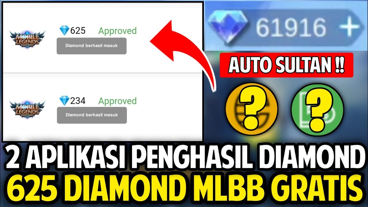 625 DIAMOND MLBB GRATIS ! 2 APLIKASI PENGHASIL DIAMOND MLBB GRATIS ...