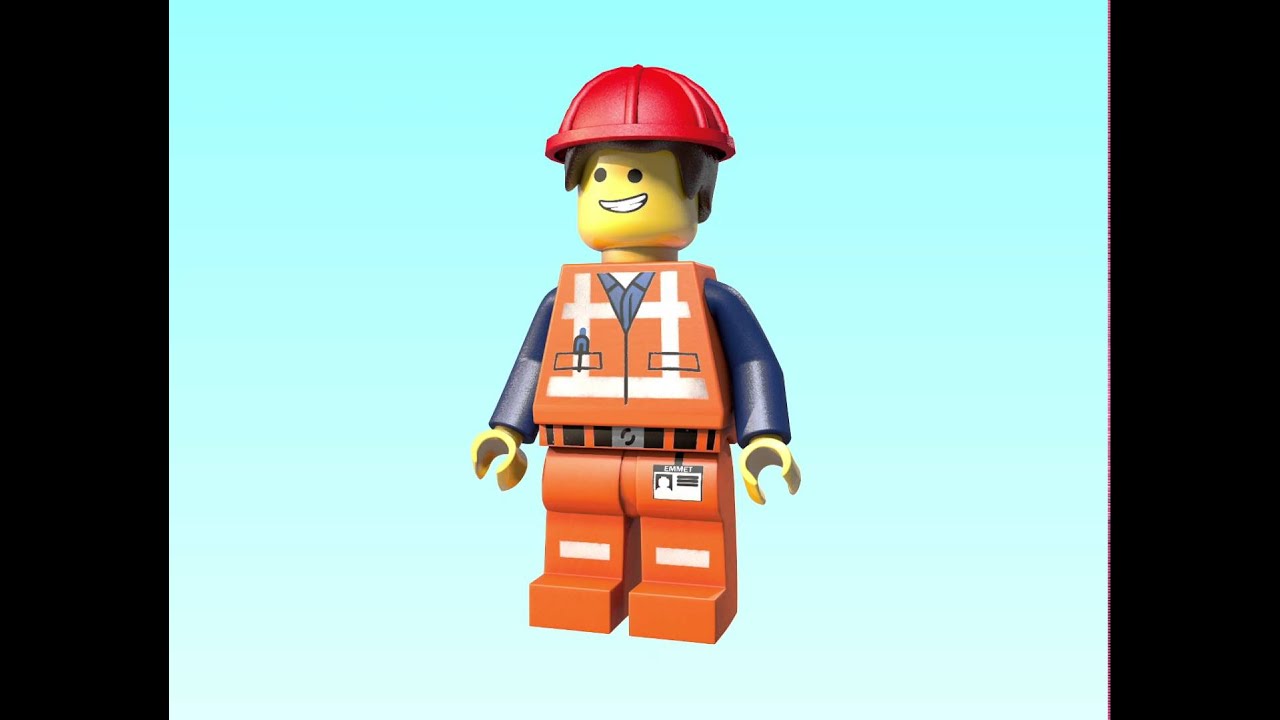 Lego movie - Emmet 3D model - YouTube