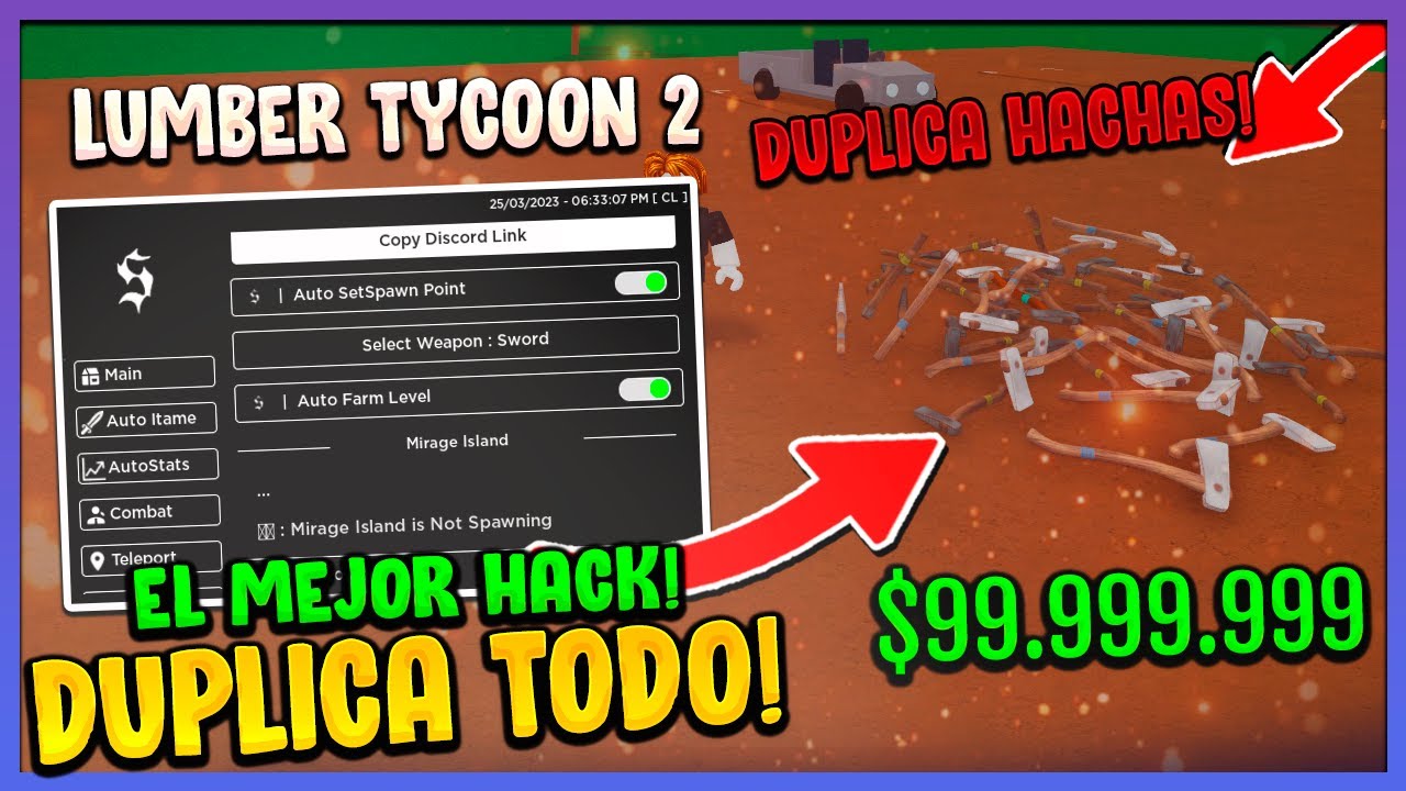 EL MEJOR H4CK DE LUMBER TYCOON 2 | DUPLICAR HACHAS, DINERO INFINITO ...