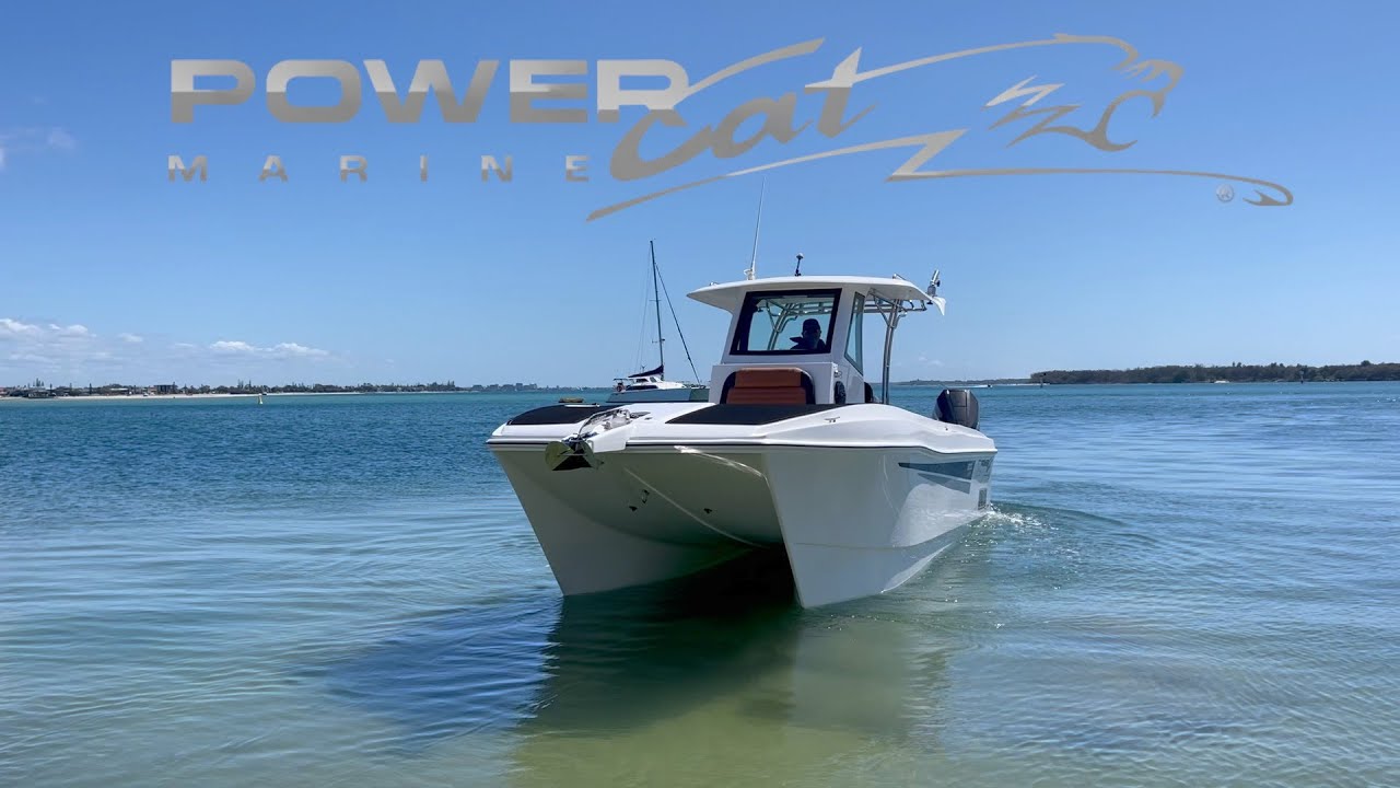 Tested | PowerCat with twin 350 V10 Mercury and Joystick - YouTube