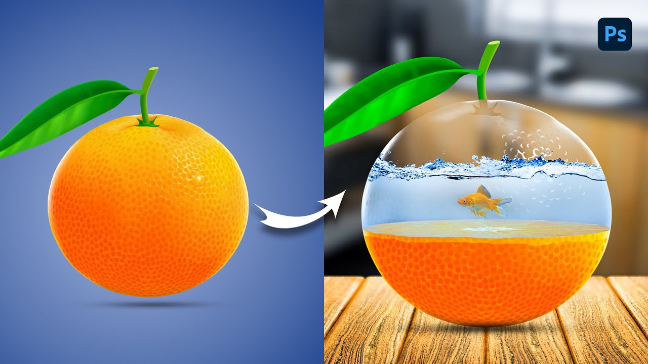 Photo Manipulation in Photoshop - Orange - Fish | Photoshop Tutorial ...