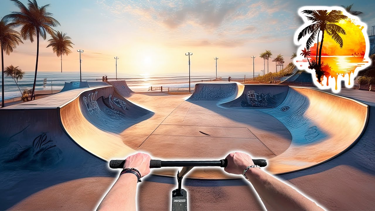 Riding the Most EPIC Beach Park Ever – You Won’t Believe This! 😳🌅🛴 ...