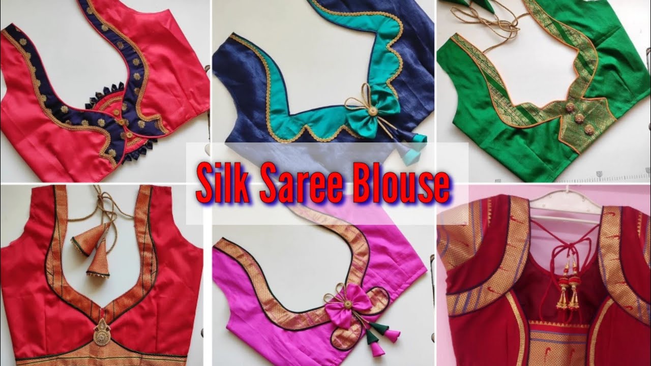 💞 /silk saree blouse designs || blouse designs new model || blouse ...