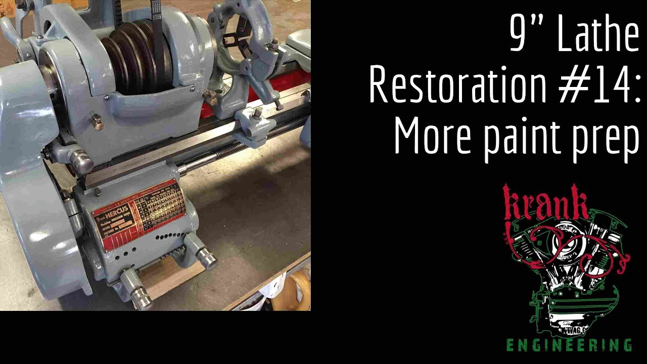 #WELDA Day 15 - Lathe Restoration - Prepping for more paint - YouTube