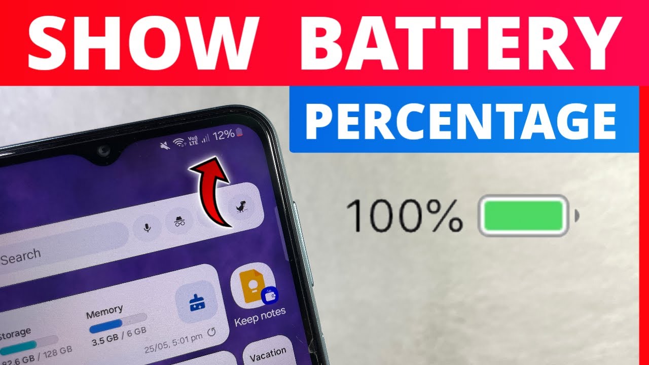 How to Show Battery Percentage on Samsung Phone - Full Guide - YouTube