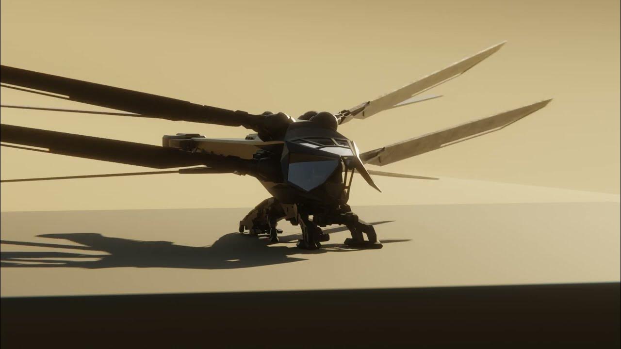 DUNE Ornithopter Start-up and Flight - fan animation - YouTube