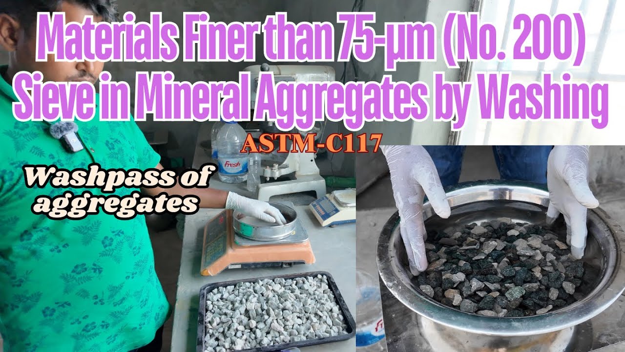 Silt content test for Stone | Material finer than 75 micron aggregate ...