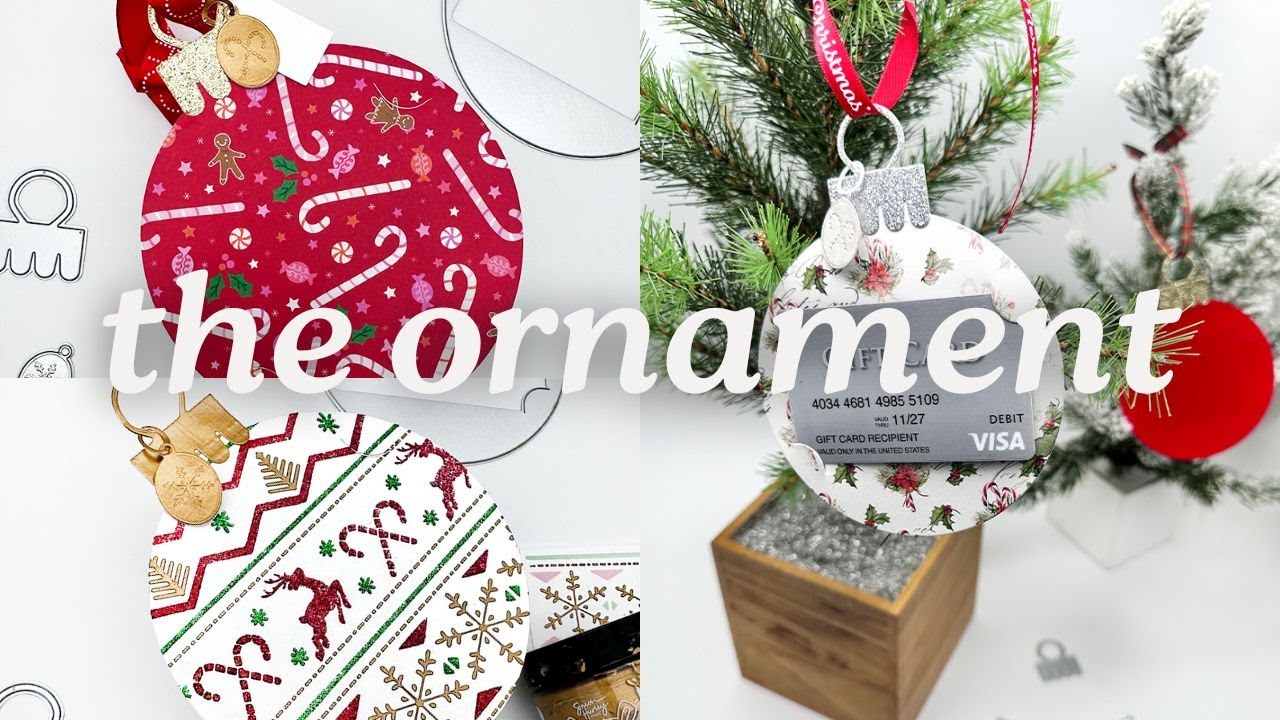 How to use the Ornament Gift Card Holder Die Cut - YouTube