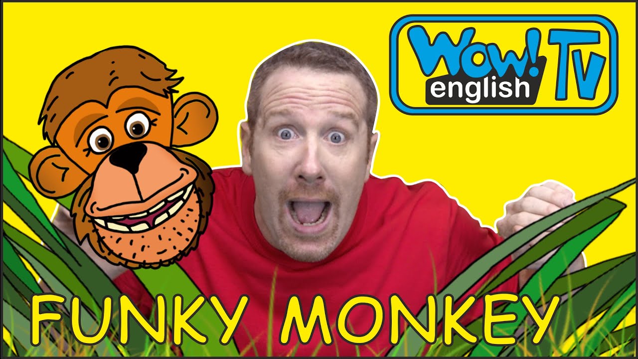 Funky Monkey Dance for Kids from Steve and Maggie | English Story on Wow English TV | Free ...