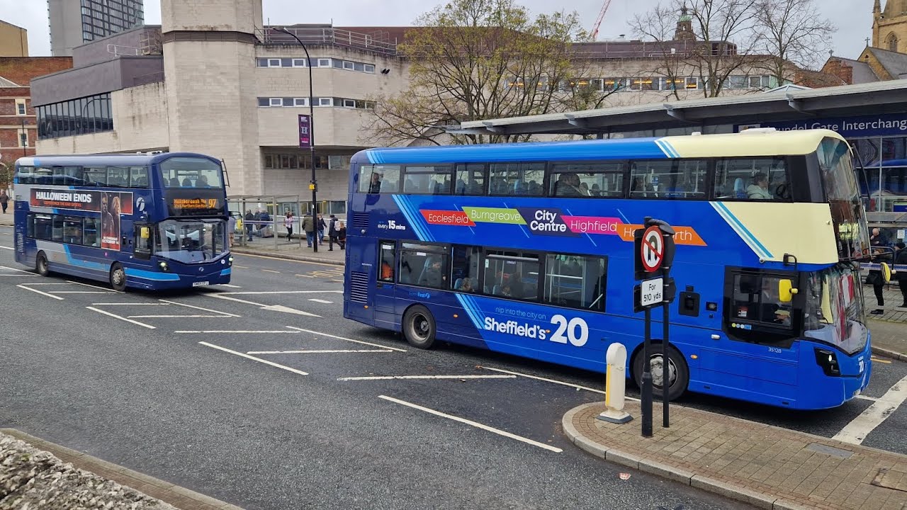 Buses in Yorkshire: ep 20 Sheffield (Arundel Gate) [Non narrative ...
