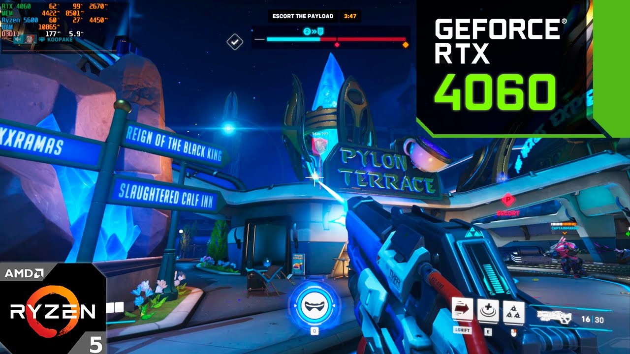 Overwatch 2 : RTX 4060 + Ryzen 5600 : 1080p Ultra Settings - YouTube