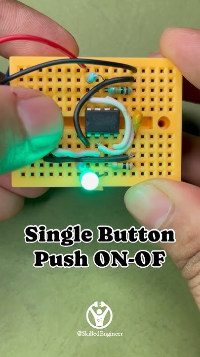 Single button push ON OFF switch #electronics #circuit #diy #555 - YouTube