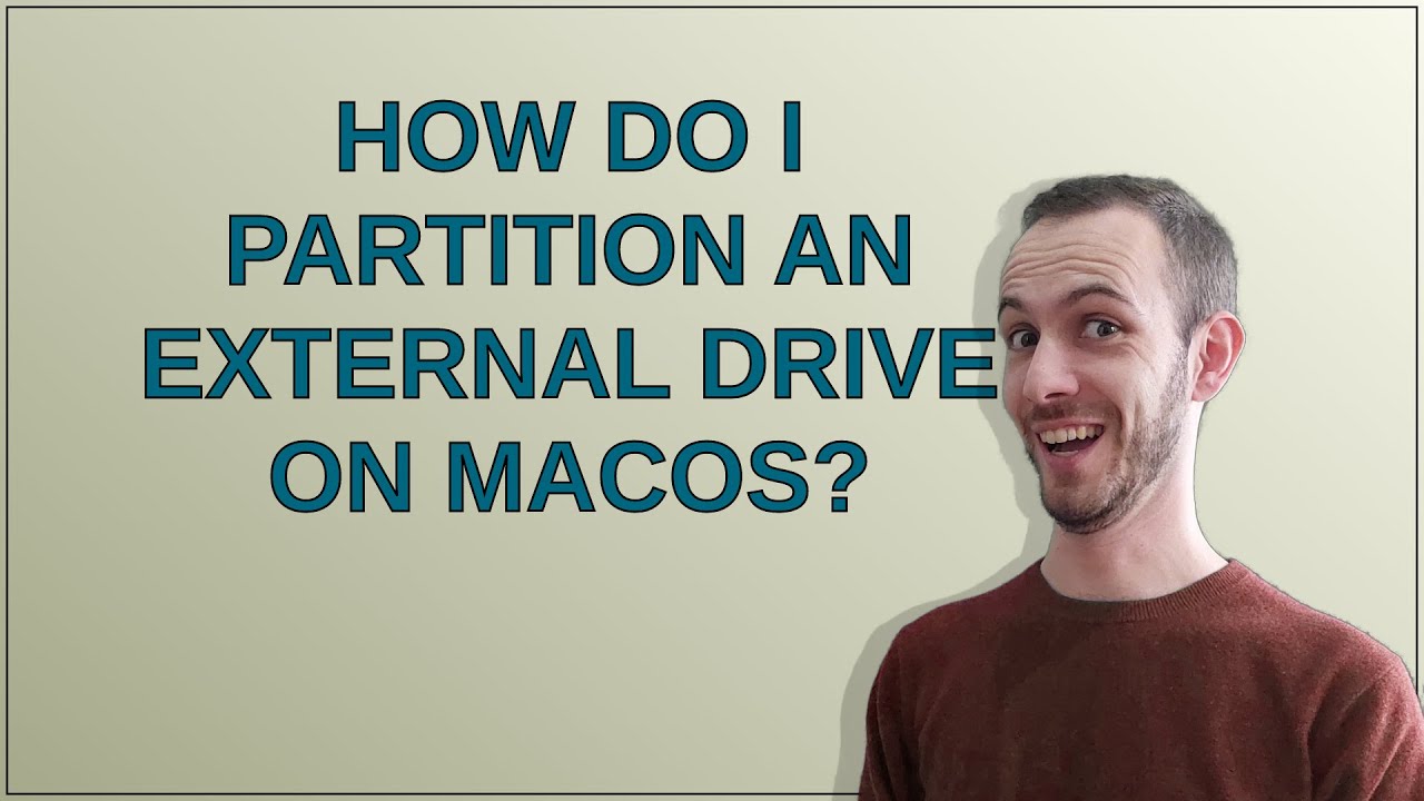 Apple: How do I partition an external drive on macOS? - YouTube