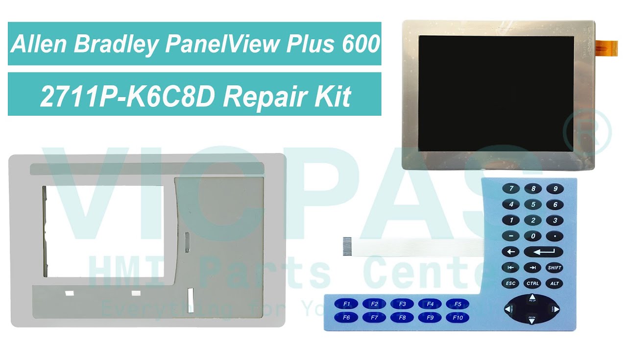 How to Repair 2711P-K6C8D Panelview Plus 600 Terminals Keypad LCD ...