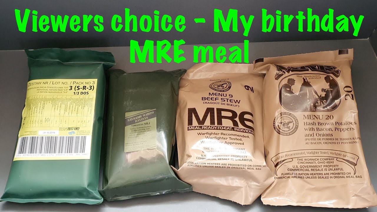 Viewers choice - My birthday MRE meal - YouTube
