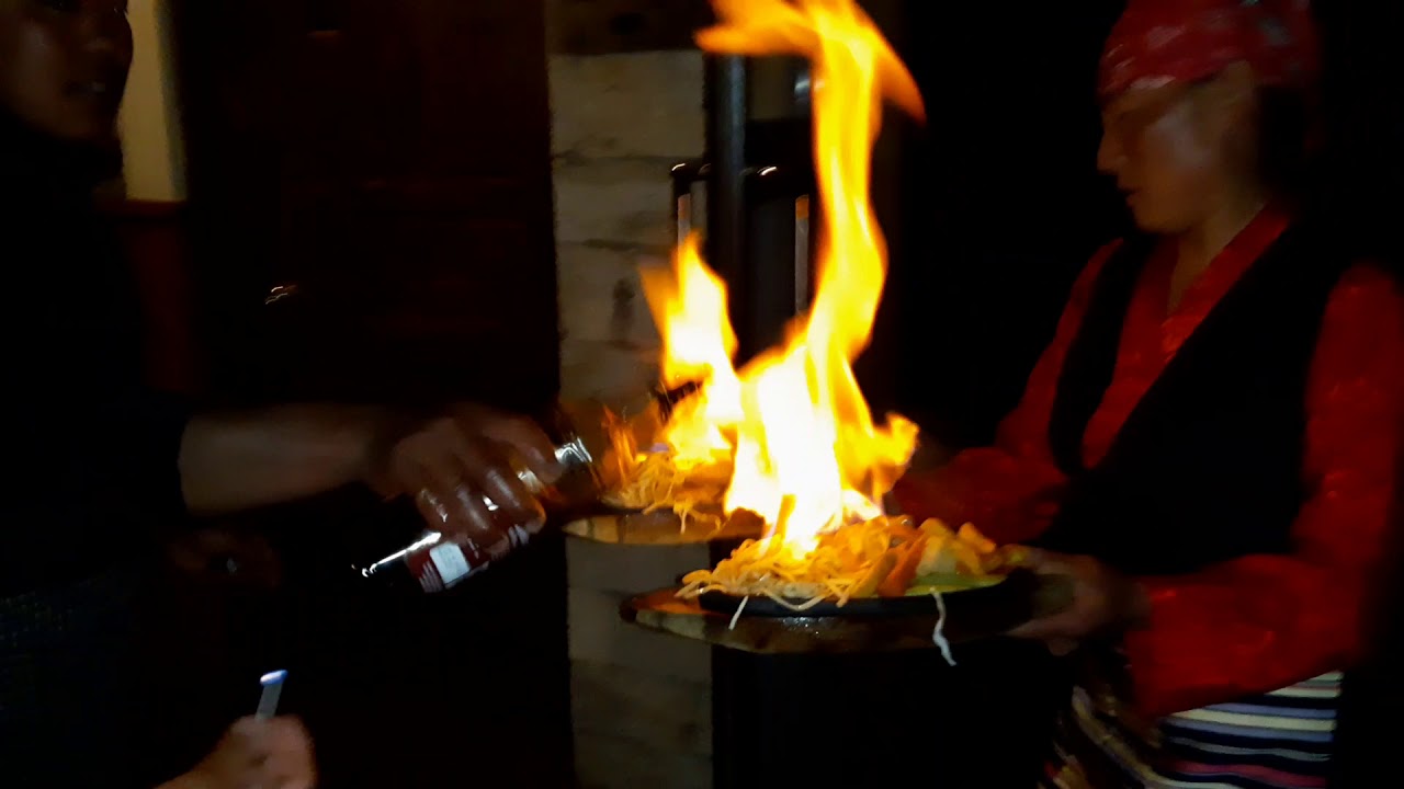 Chicken Sizzler with Fire - YouTube
