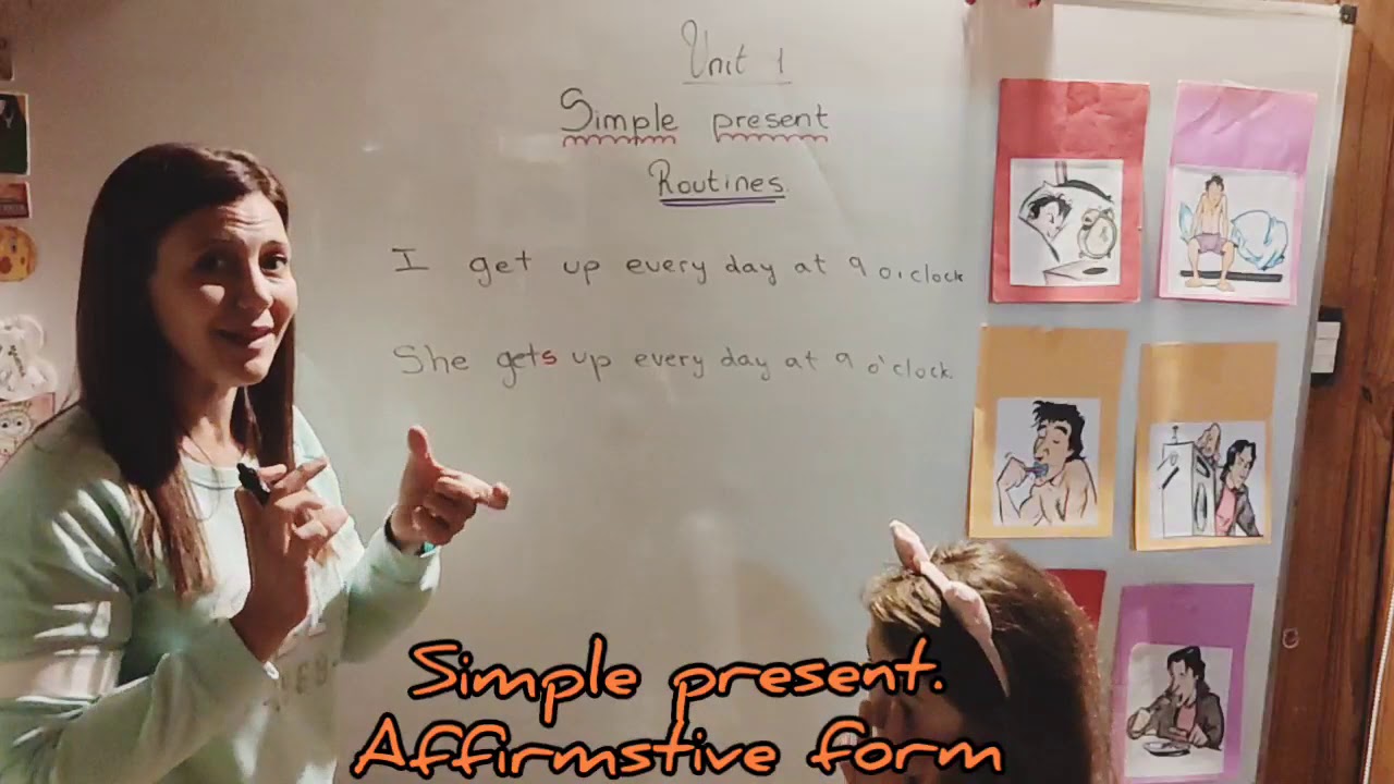 Simple present tense. Affirmative form - YouTube