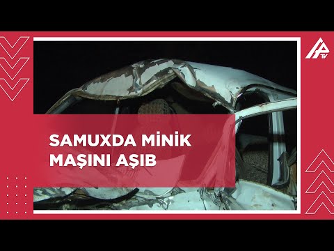 Samuxda minik maşını aşıb, xəsarət alan var