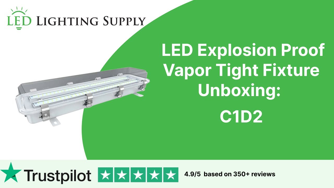 30 Watt LED Explosion Proof Vapor Tight Fixture Unboxing: C1D2 - YouTube