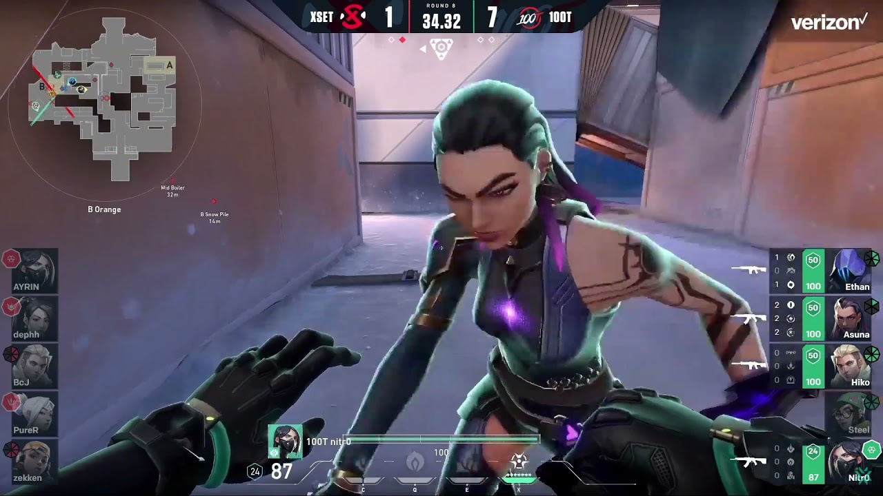 100T Nitro's Surprising ACE in VCT Challengers! 100T vs XSET - YouTube