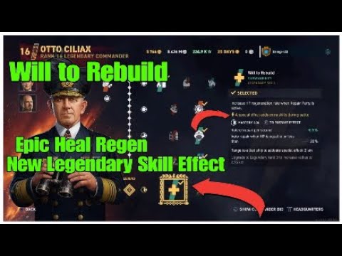 World of Warships Legends Will to Rebuild Legendary commander skill ...