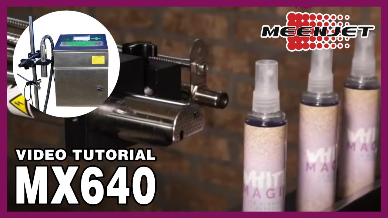 MX640 (Video tutorial) Codificador Industrial Continuous Inkjet # ...