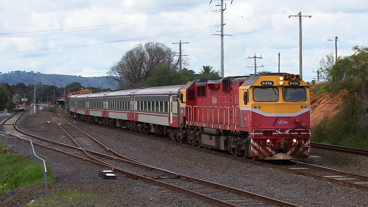 Trains on the North Eastern Line: Australian Train - YouTube