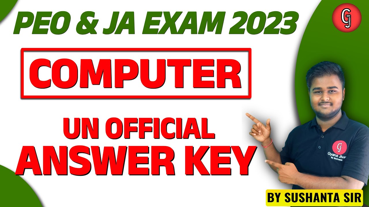 PEO Answer key 2023 | PEO Computer Answer key | PEO Computer Analysis ...