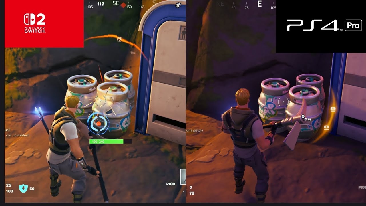 Fornite | Nintendo Switch 2 vs Ps4 Pro | Comparativa grafica en 4k ...