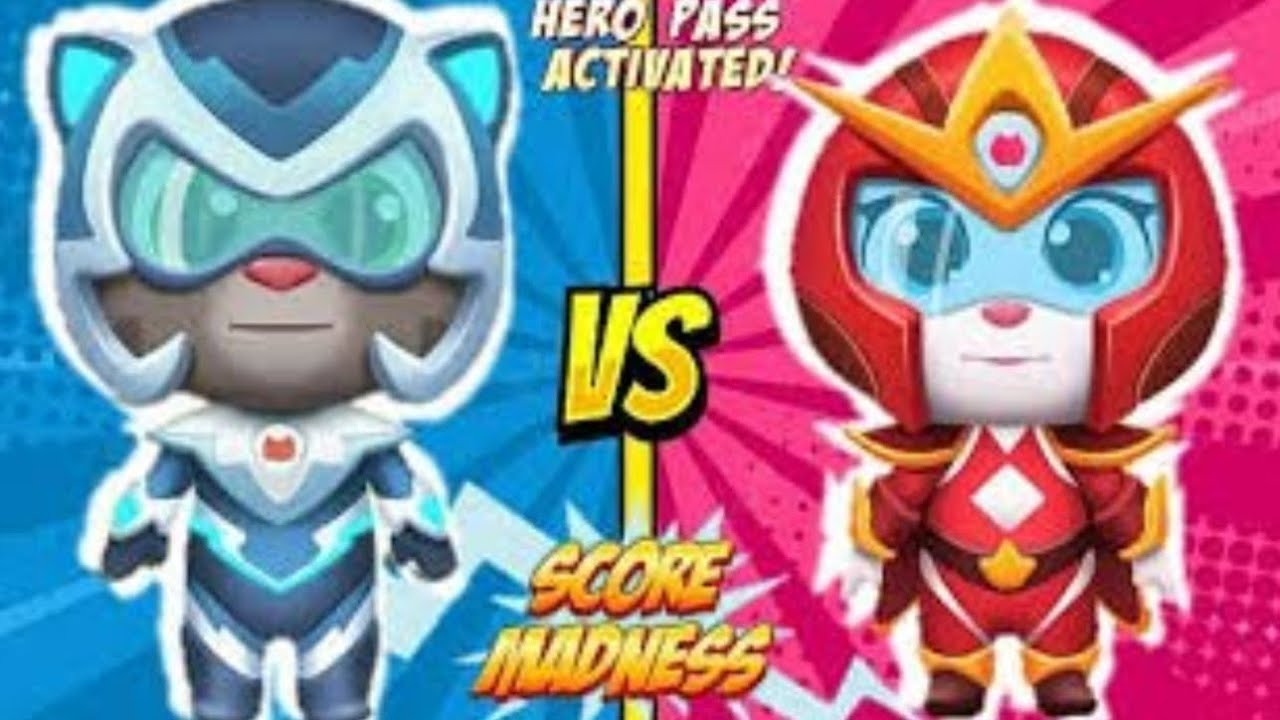 Talking Tom Hero Dash, jogos de gelo no fogo. Ice Bolt Tom e Fire Arrow ...