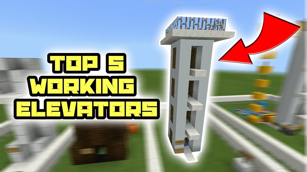 Top 5 Working Elevators In Minecraft Pocket Edition (MCPE 1.1 Elevators) - YouTube
