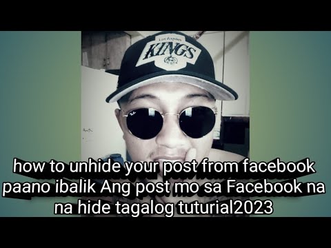 how to unhide post from facebook tagalog tuturial 2023 paano ibalik Ang ...