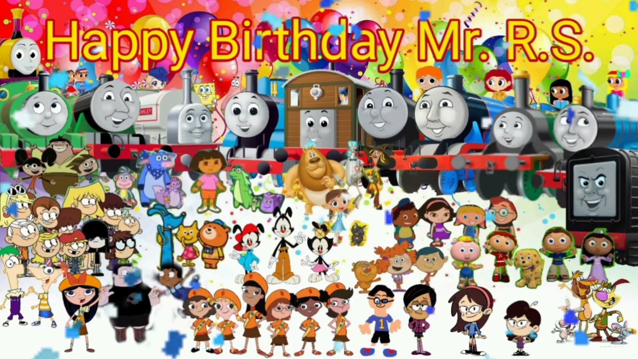 Thomas & his many friends wishing @Mr. R.S. a happy birthday - YouTube