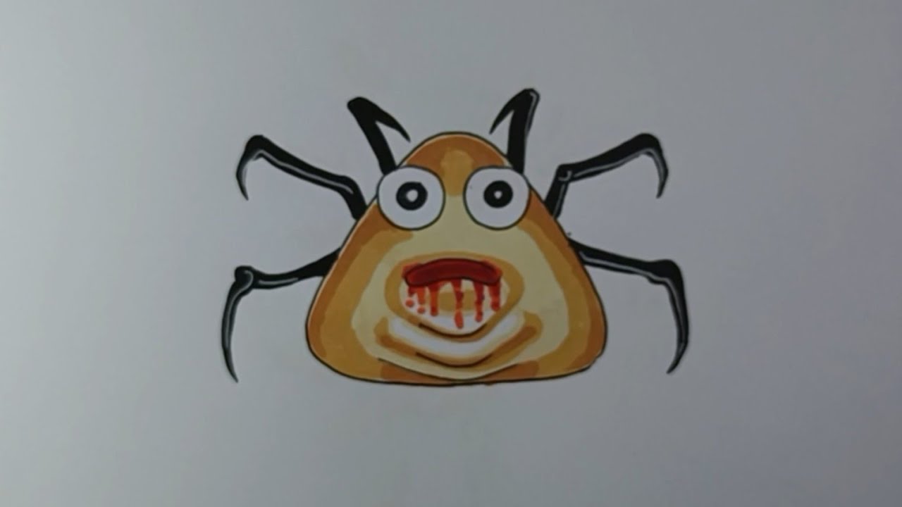How To Draw Spider POU exe PART 6 - YouTube