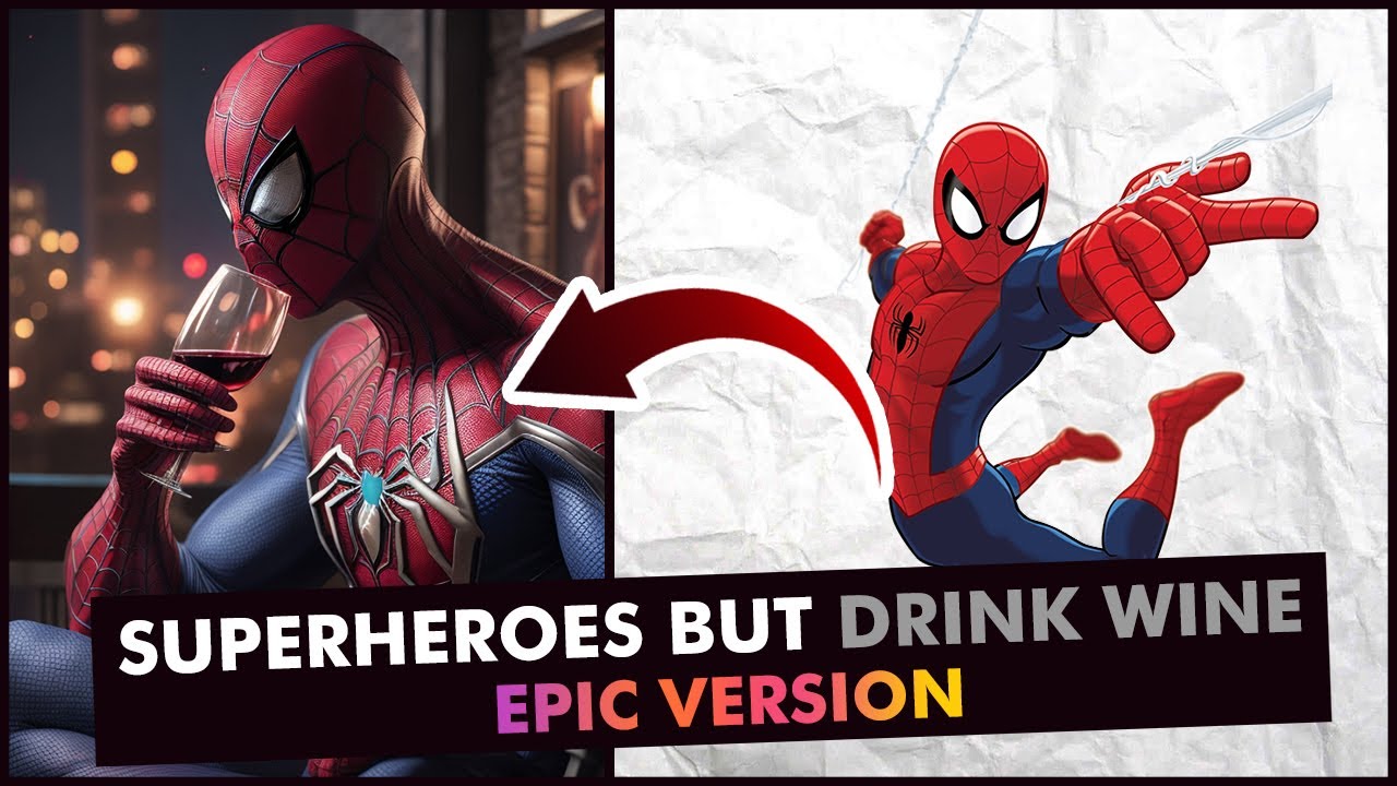 SUPERHEROES but DRINK WINE 💥 Marvel & DC (Ironman, Superman, Hulk ...