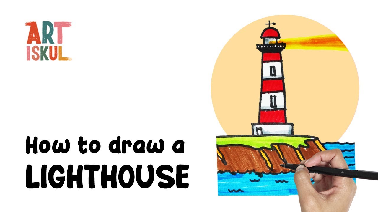 How to draw a Lighthouse | Simple and Easy Drawing Tutorial - YouTube
