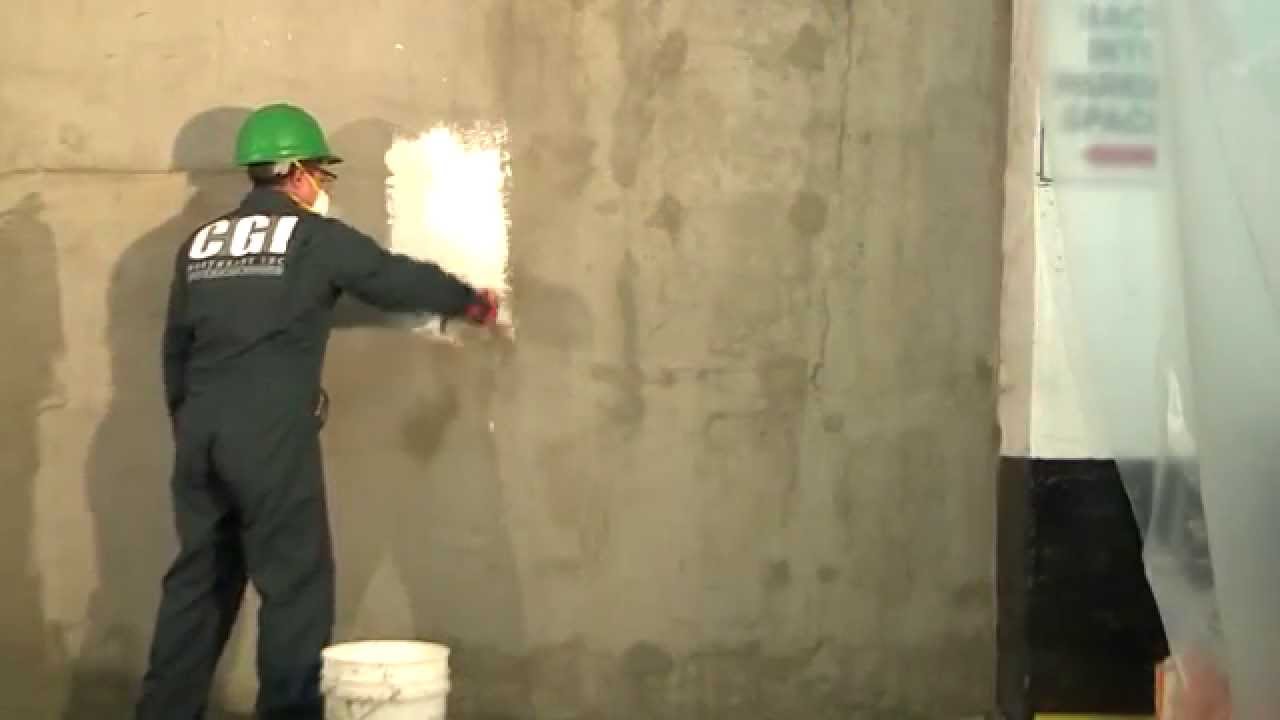 CGI: CONCRETE GEL INJECTION: CONCRETE PATCHING - YouTube