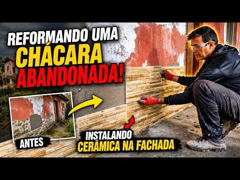 TIVEMOS uma IDEIA PERFEITA para o ACABAMENTO da CASA na CHÁCARA ABANDONADA 