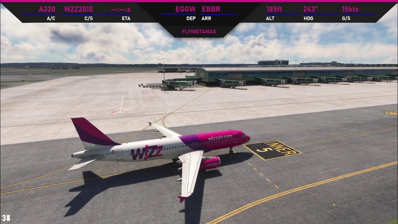 MSFS2020 - Landing at Brussel EBBR Just sim - Wizz Air A320 - YouTube