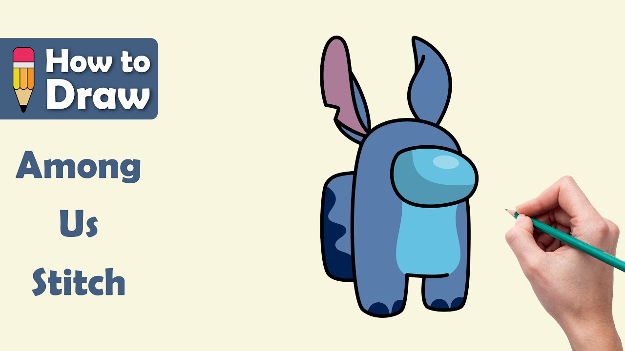 🚀 Draw Among Us Stitch Crossover! Simple Guide for Beginners 🎨🖌️ # ...