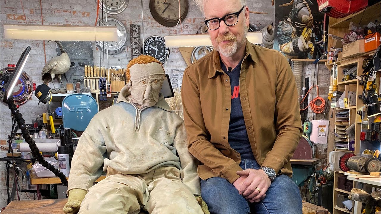 Inside Adam Savage's Cave: Leather Man Sculpture! - YouTube