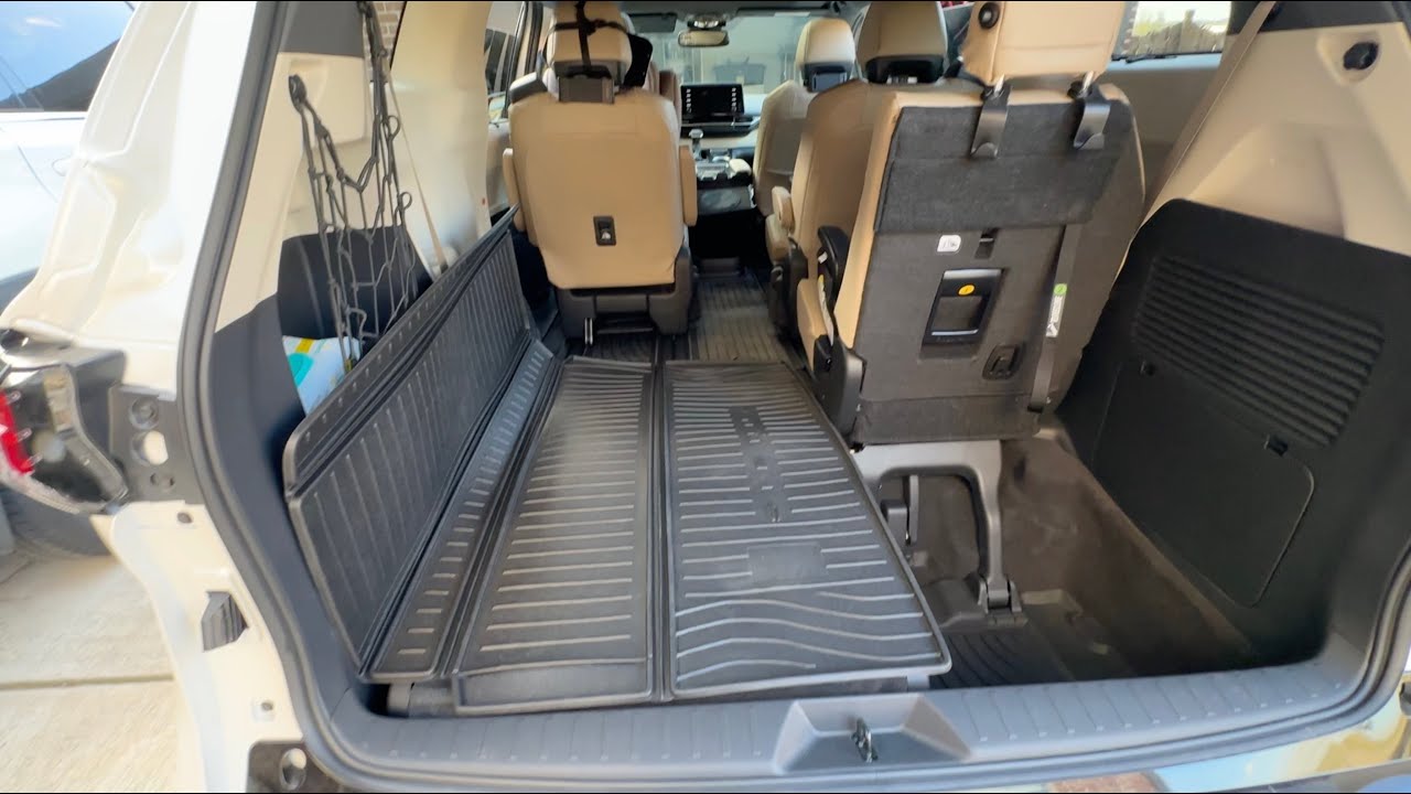 Solved! Toyota Sienna 60/40 Tri-Fold Cargo Liner Hack. 2021-2024 - YouTube