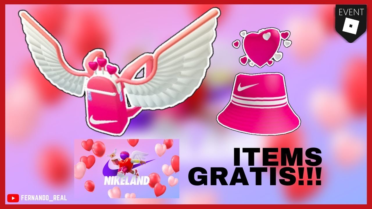 COMO CONSEGUIR EL NIKE FLUTTER WINGS O NIKE SWOON HAT (Roblox Nikeland Valentine´s Day Event ...