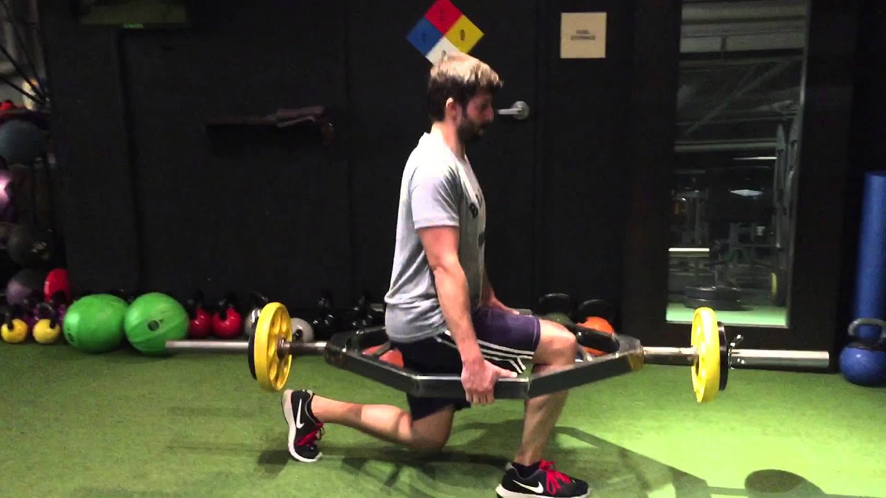 Trap Bar Walking Lunges - YouTube