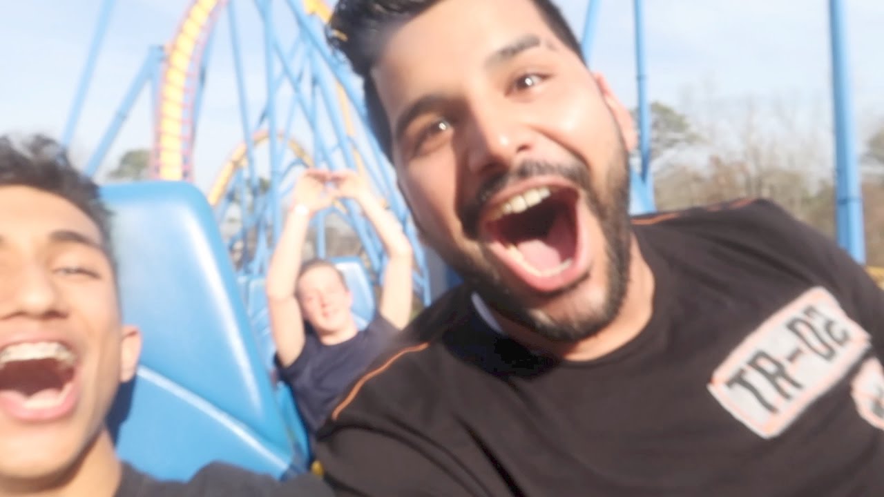 HE DROPPED HIS PHONE WHILE ON A ROLLER COASTER!!! - YouTube