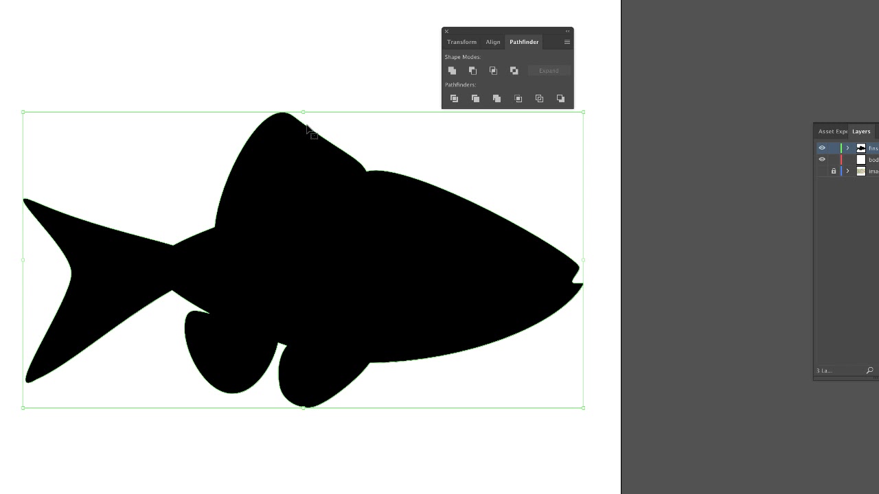 005 fish 1 combine shapes - YouTube