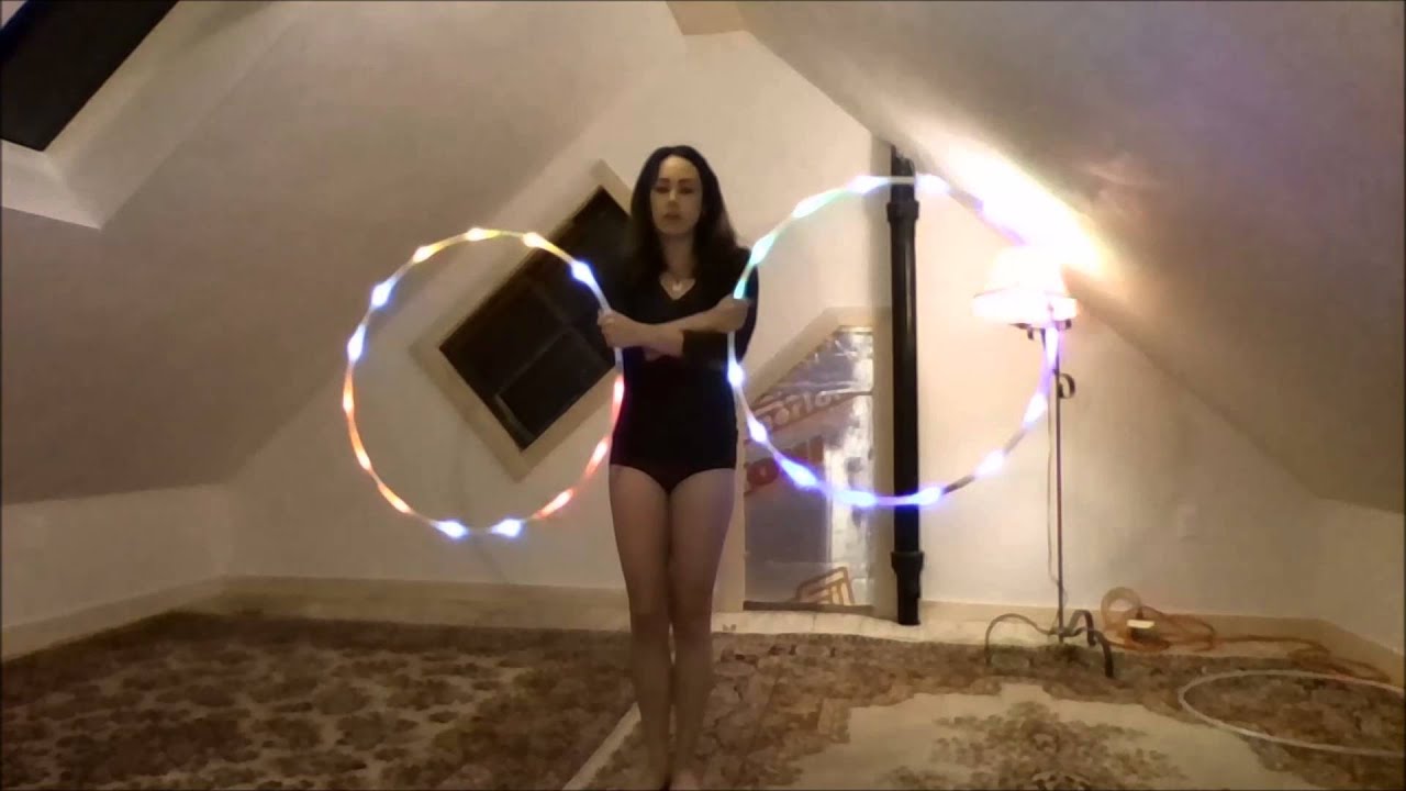 Crossed Arm Double Hoop Tutorial - YouTube