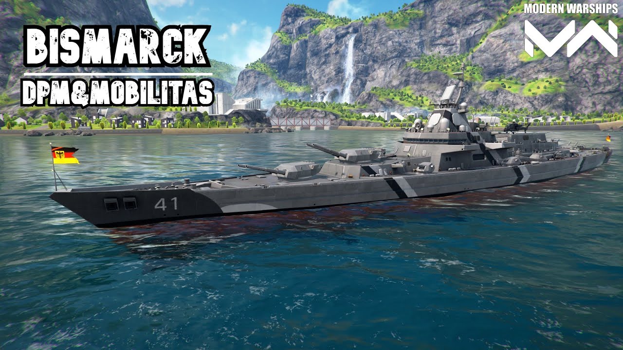 FGS Bismarck (H-41V) | BattleShip DPM & Mobilitas | Modern Warships ...